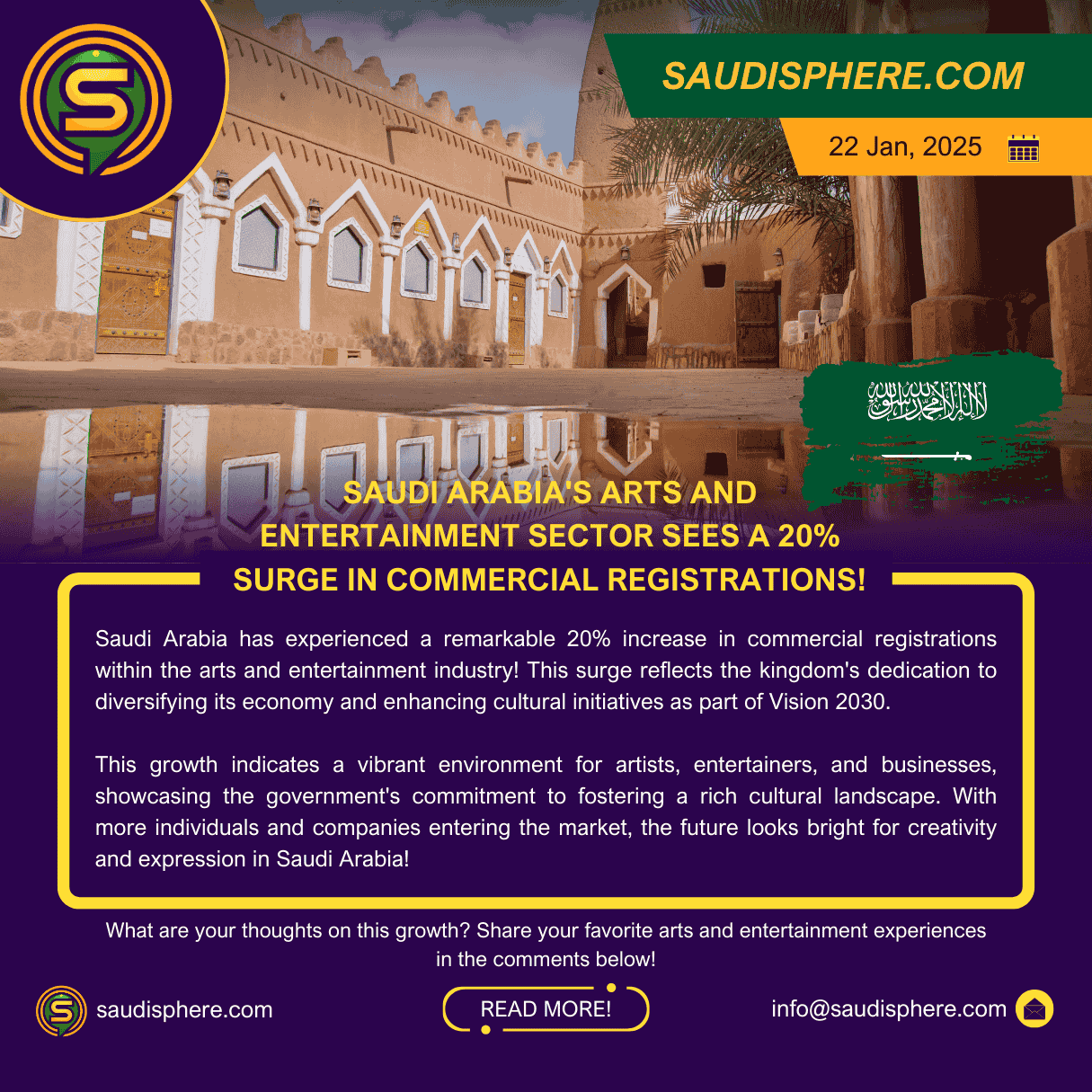 Saudi Arabia's Arts and Entertainment Sector Sees a 20% Surge in